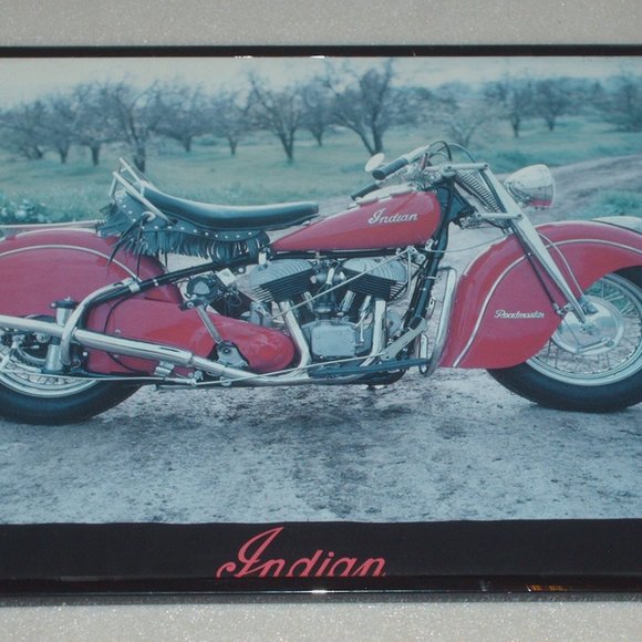 Indian Motorcycle | Art | Vintage Indian Roadmaster Motorcycle Framed ...